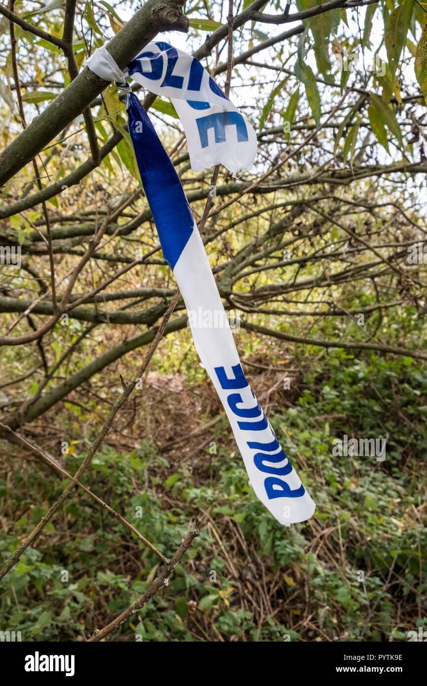 Police uk crime scene tape hi-res stock photography and images - Alamy