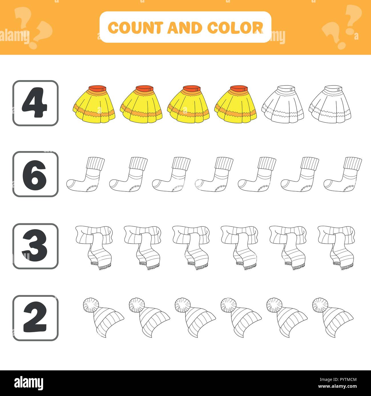 Mathematics worksheet for kids. Count and color educational children ... Mathematics worksheet for kids. Count and color educational children ...