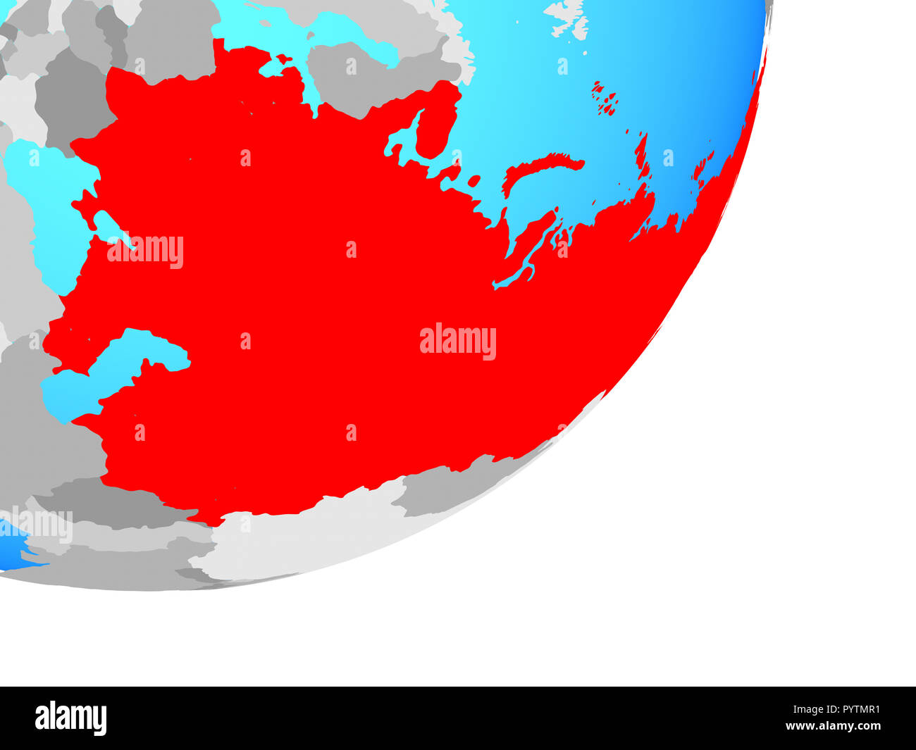Soviet Union on blue political globe. 3D illustration Stock Photo - Alamy
