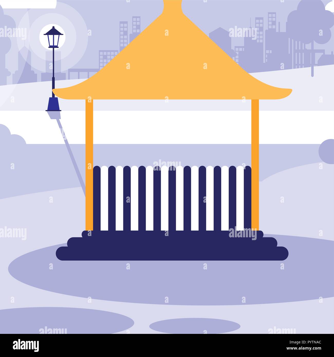 park kiosk icon over purple background, colorful design. vector ...