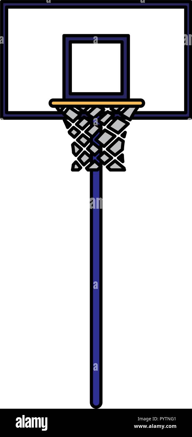 basketball hoop icon over white background, vector illustration Stock ...