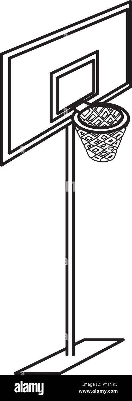 basketball hoop icon over white background, vector illustration Stock ...