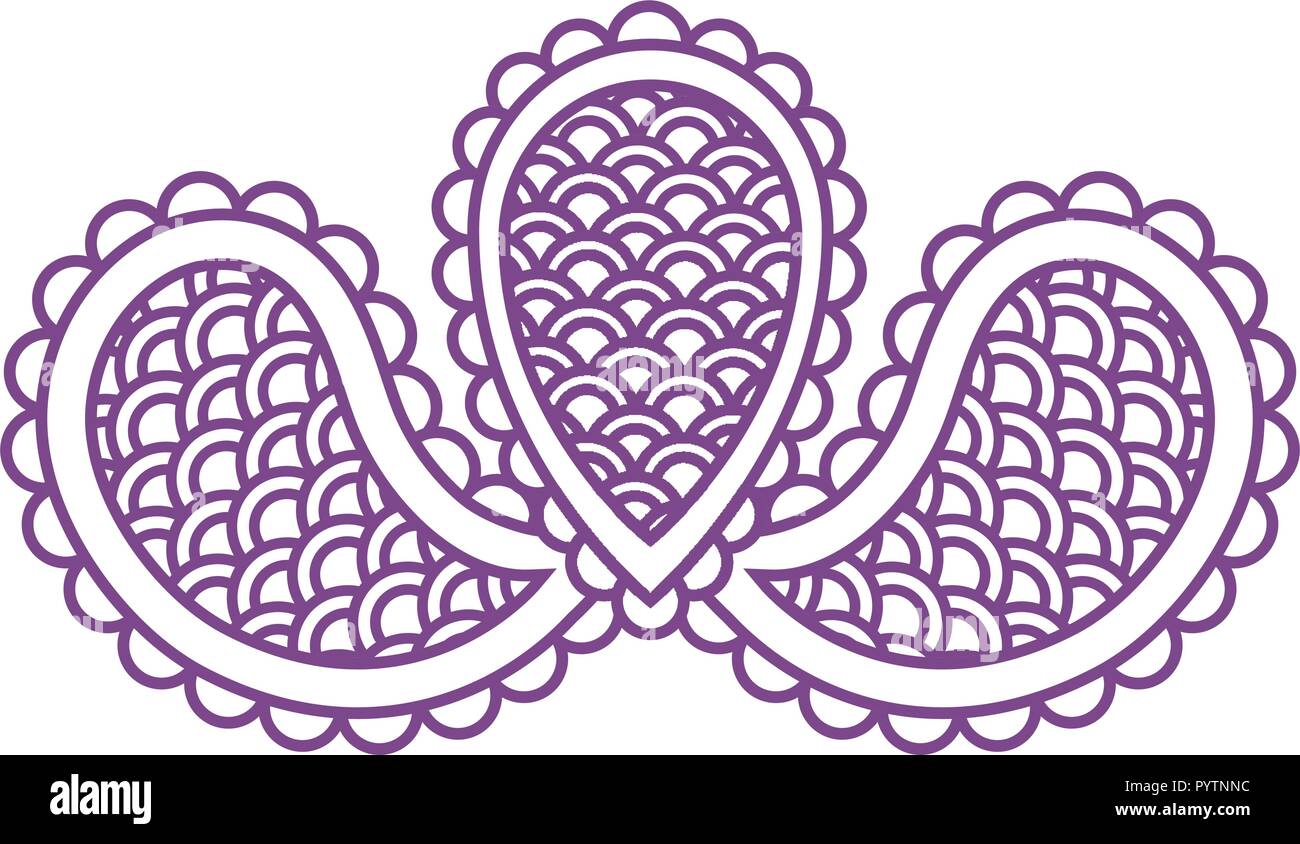 lace buta icon over white background, colorful design, vector ...