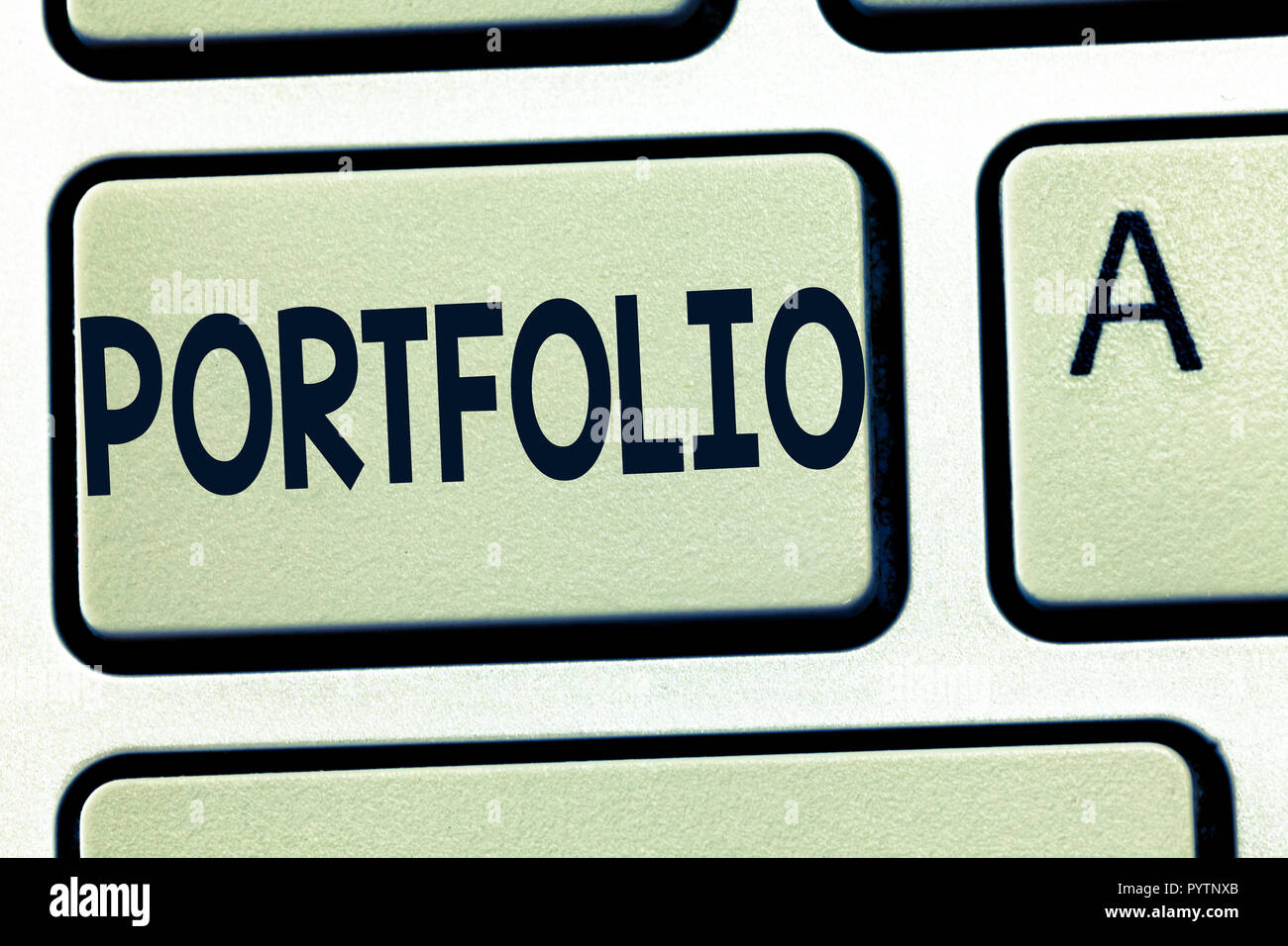 Word writing text Portfolio. Business concept for Examples of work used ...