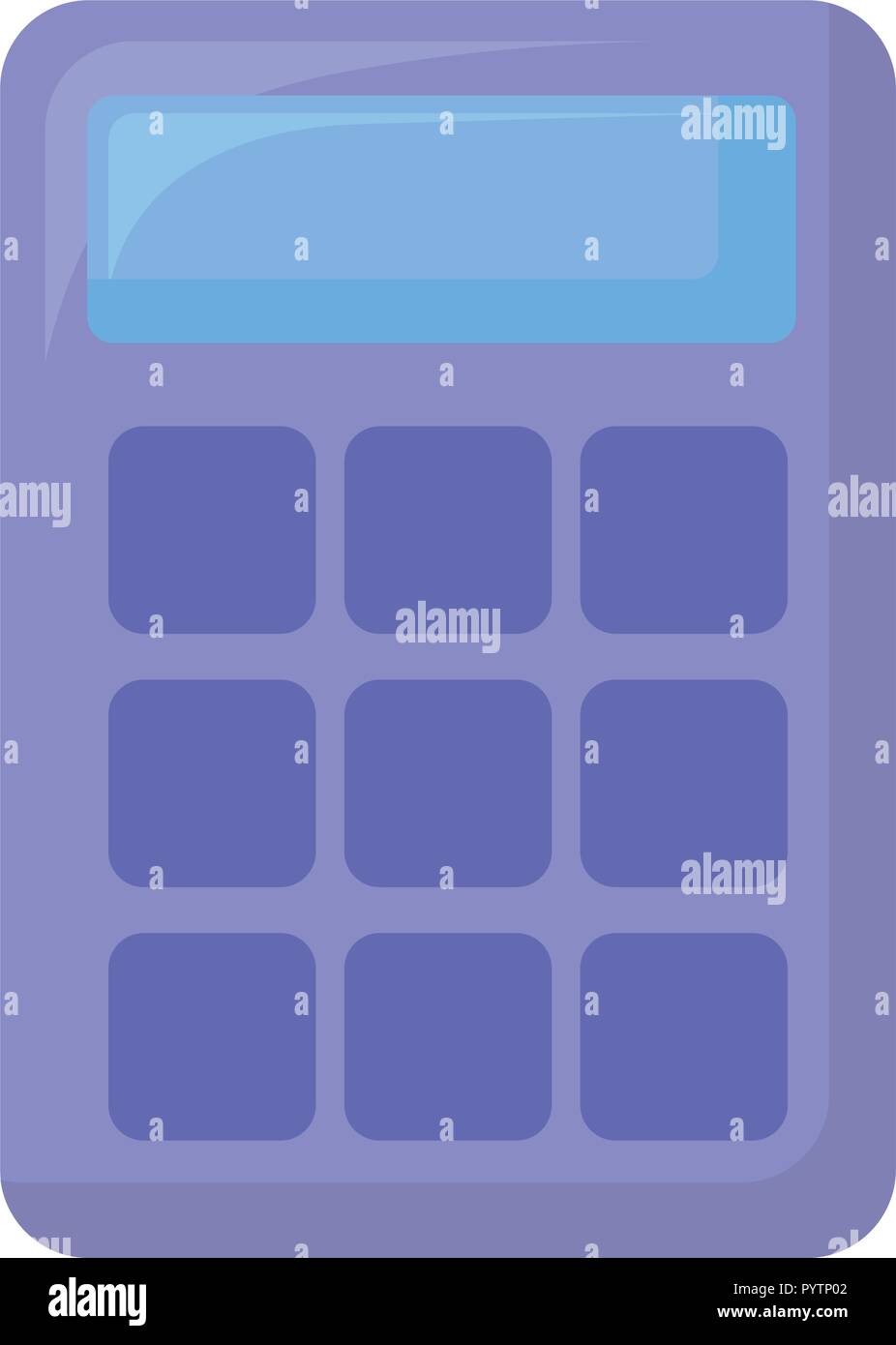 calculator device over white background, vector illustration Stock ...