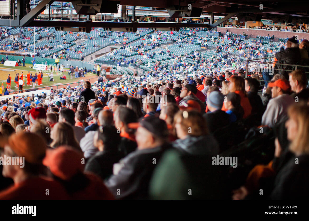 Crowd watching a sporting event at a sports stadium Stock Photo - Alamy