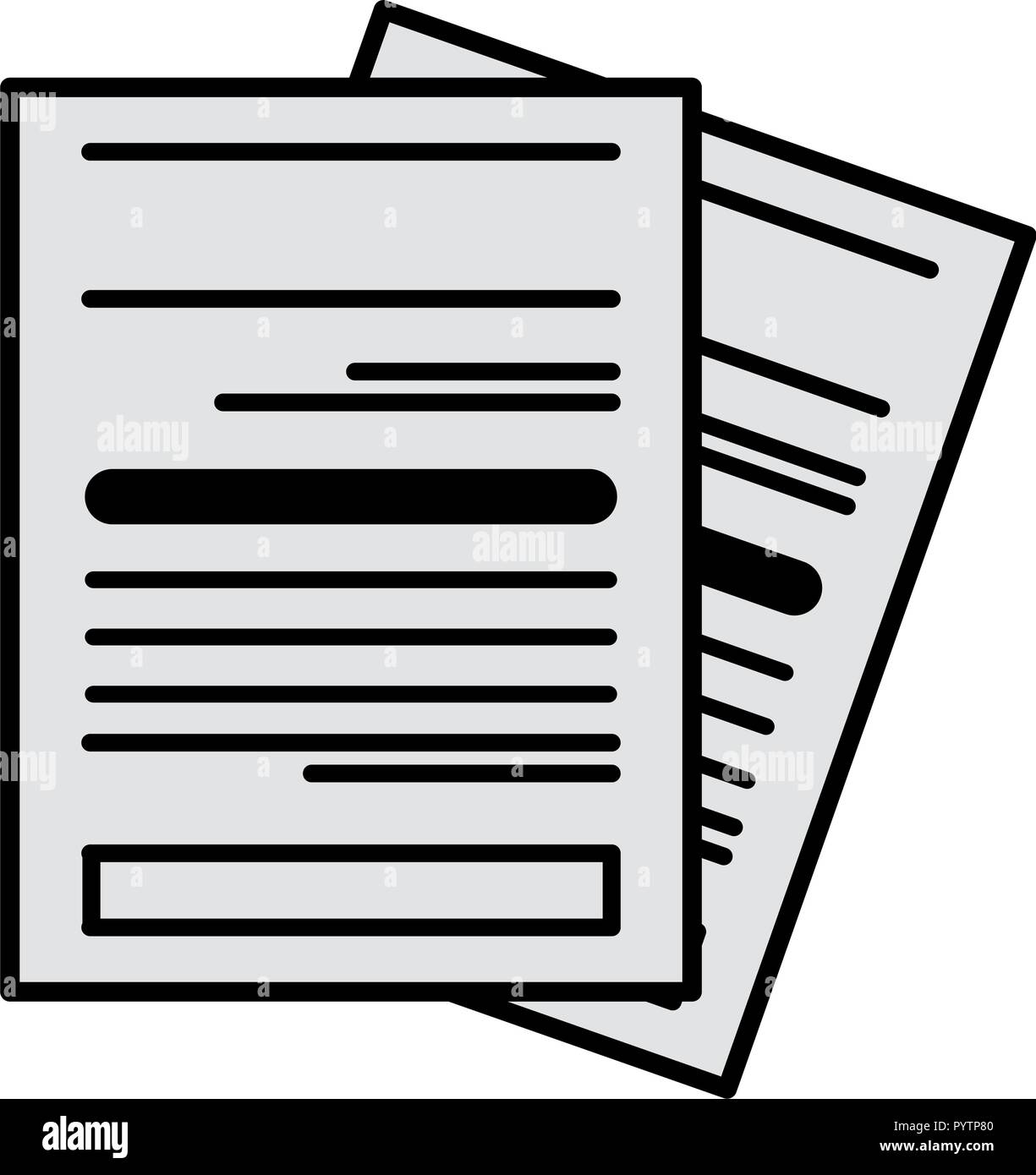 invoices over white background, vector illustration Stock Vector Image ...