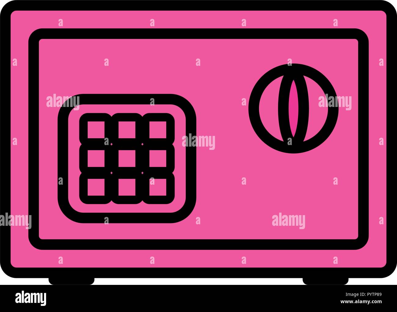 strongbox icon over white background, vector illustration Stock Vector ...