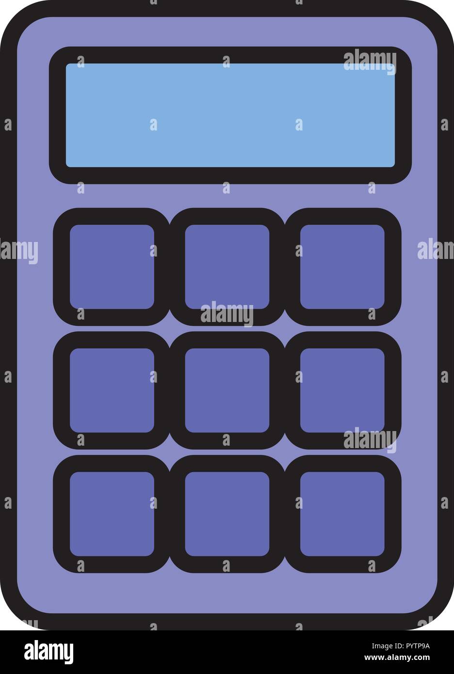 calculator device over white background, vector illustration Stock ...