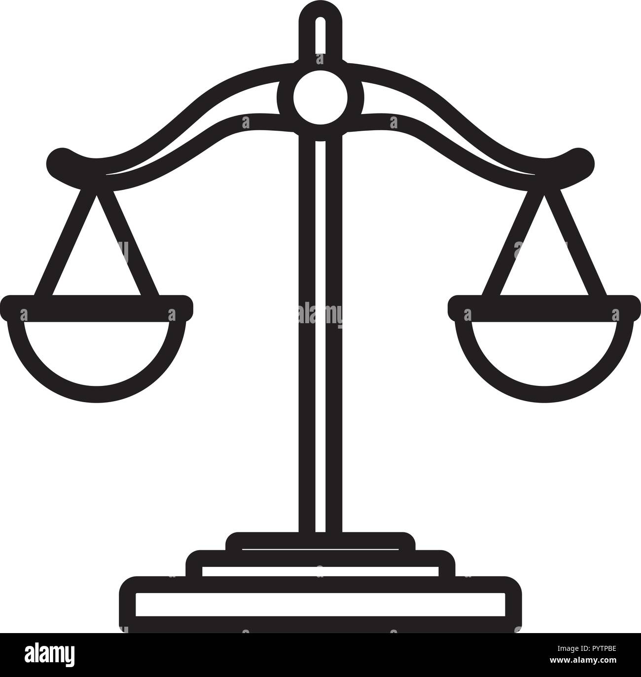 Law scale over white background, vector illustration Stock Vector Image ...