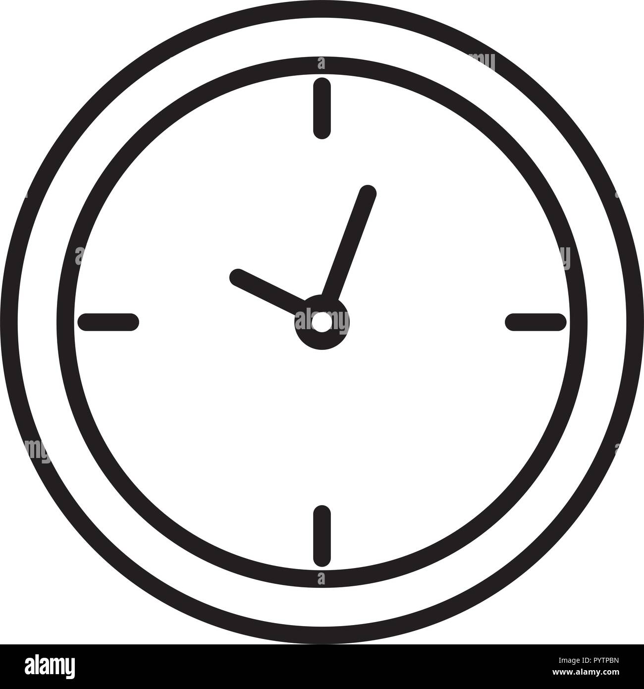 Clock Icon Over White Background Vector Illustration Stock Vector