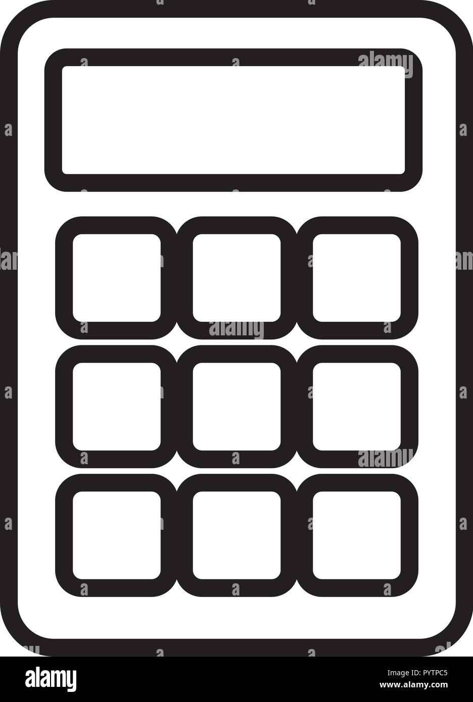 calculator device over white background, vector illustration Stock ...
