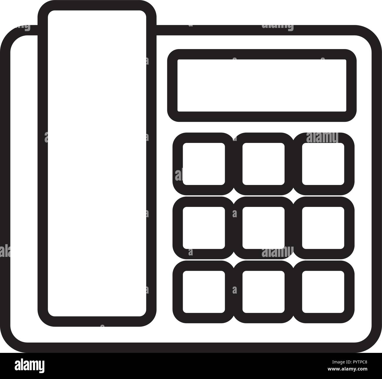 telephone icon over white background, vector illustration Stock Vector ...