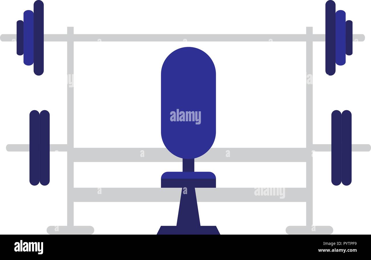 bench press machine over white background, vector illustration Stock ...