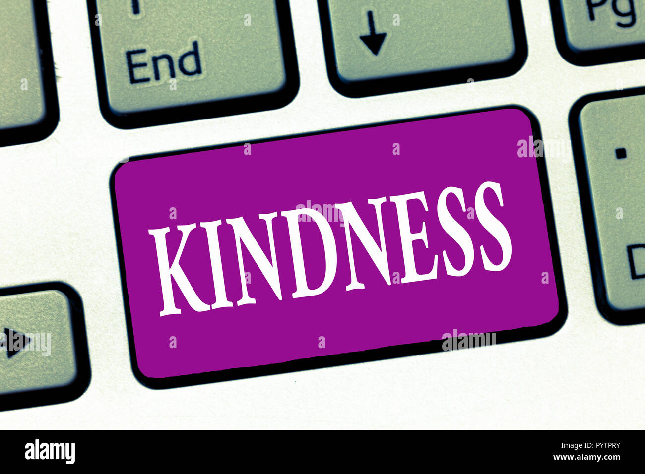 Handwriting text writing Kindness. Concept meaning quality of being ...