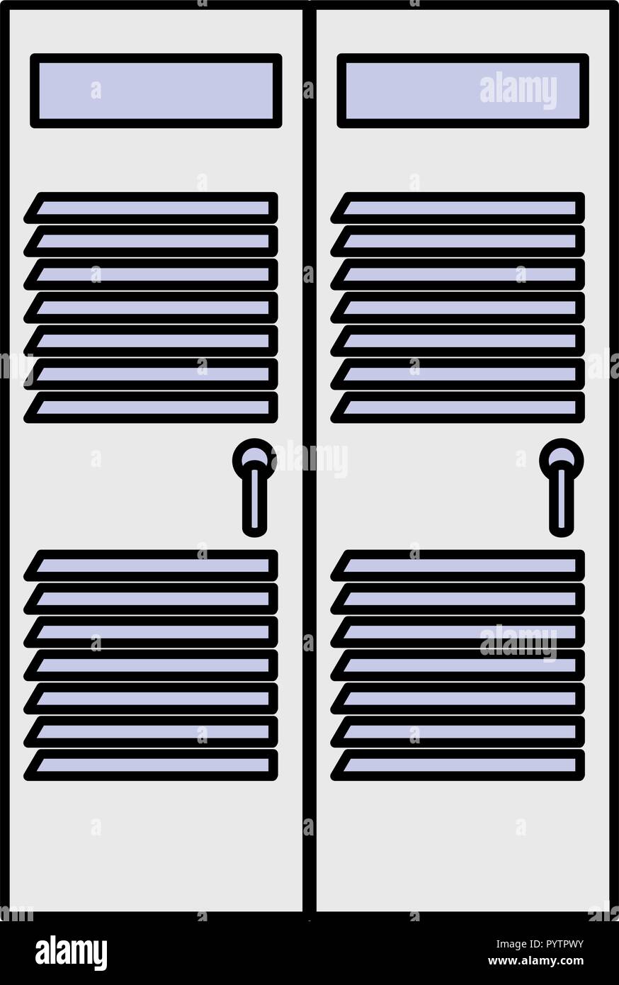 Lockers icon over white background, vector illustration Stock Vector ...