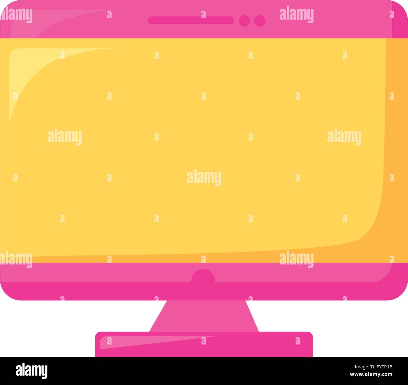 computer over white background, vector illustration Stock Vector Image ...