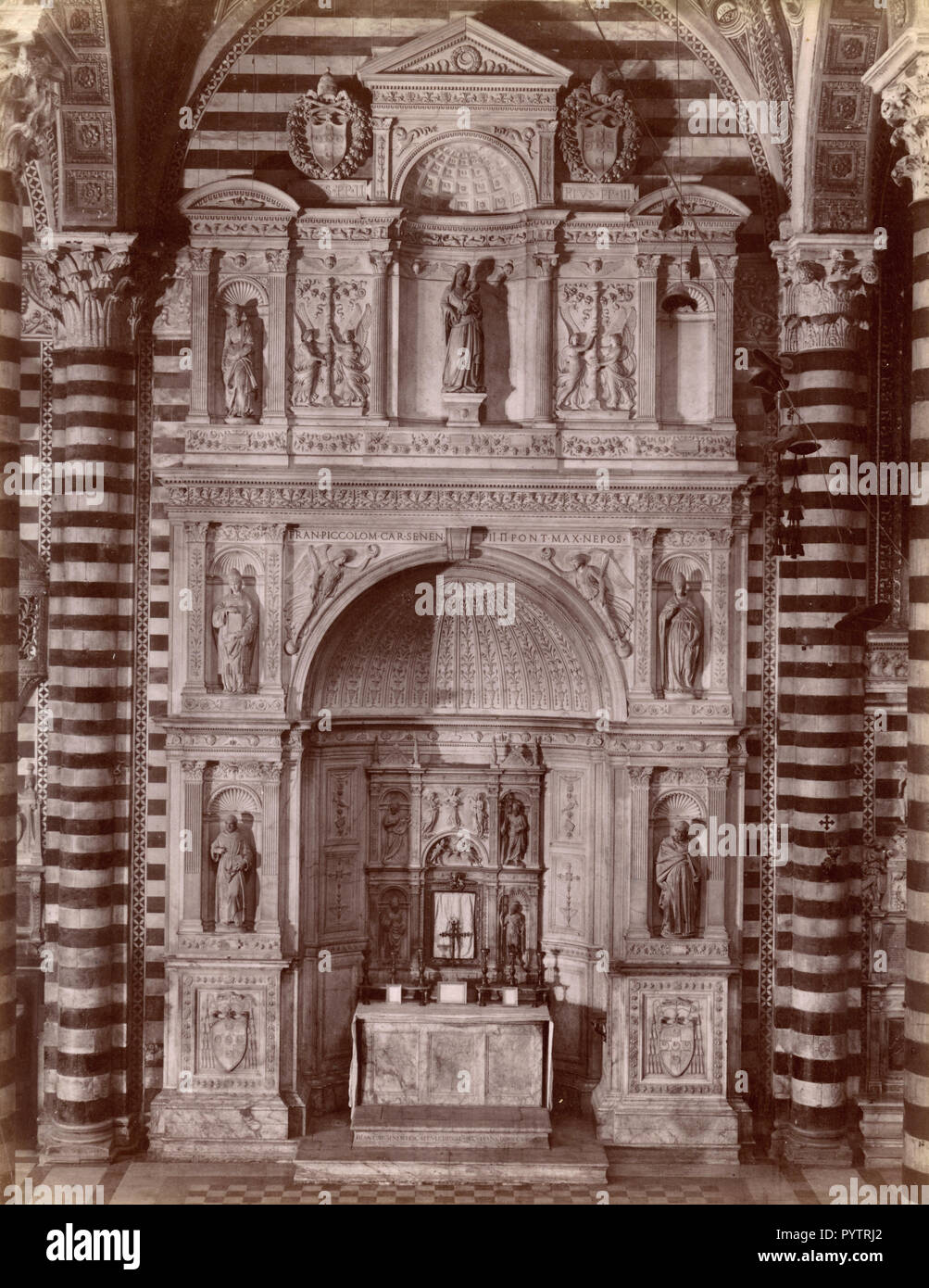 Piccolomini altar in Siena cathedral, Italy 1880s Stock Photo - Alamy