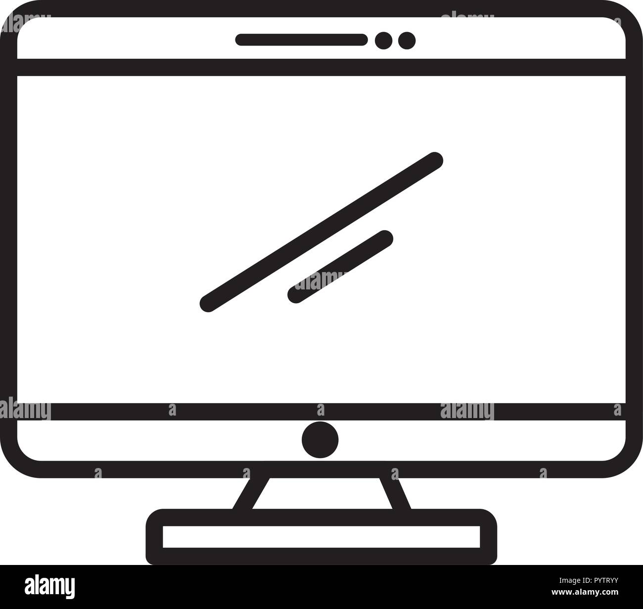 computer over white background, vector illustration Stock Vector Image ...