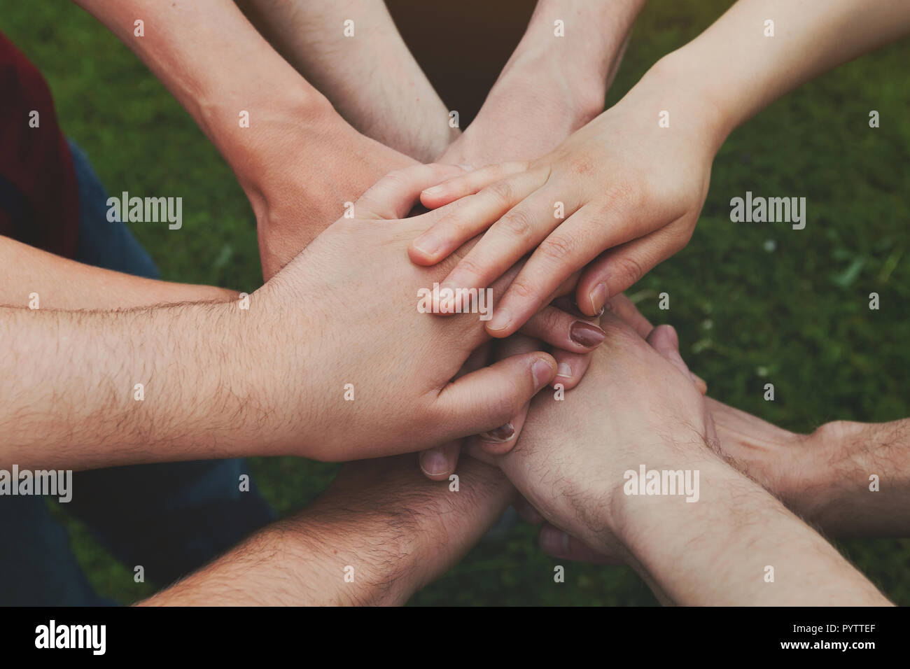 Many hands hi-res stock photography and images - Alamy