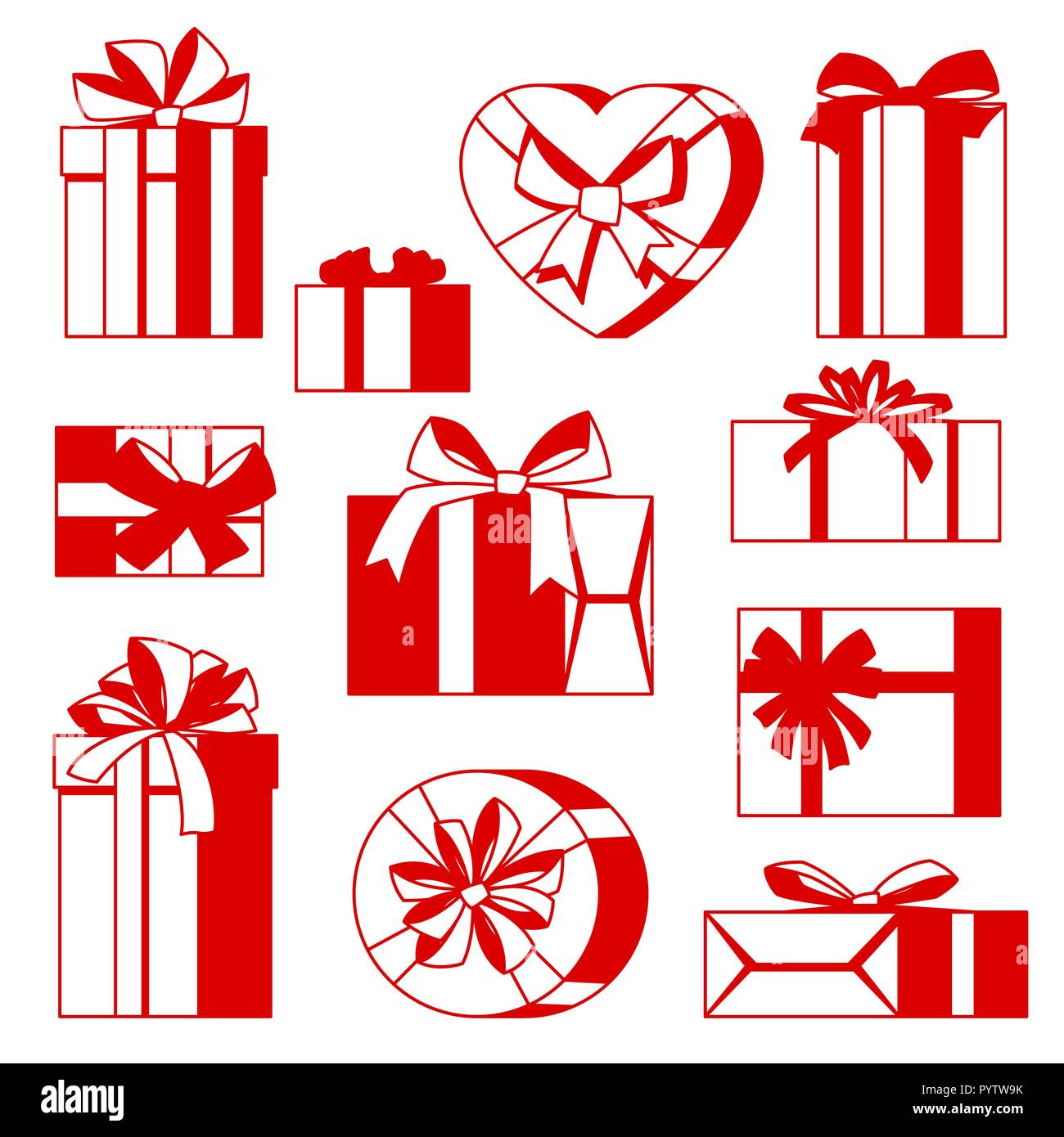 Celebration icon set of gift boxes Stock Vector Image & Art - Alamy