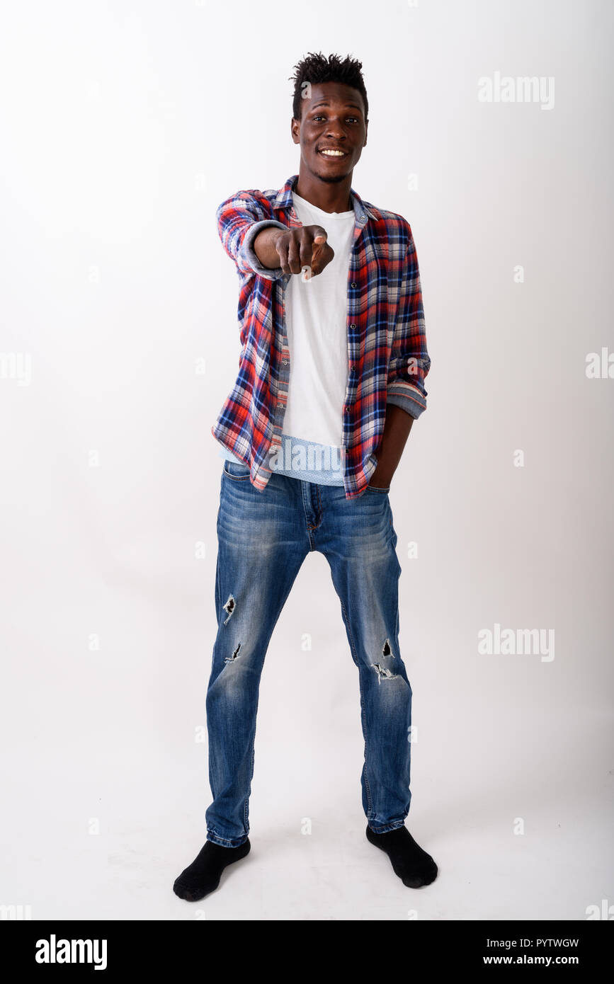 Smiling african man full body hi-res stock photography and images - Alamy