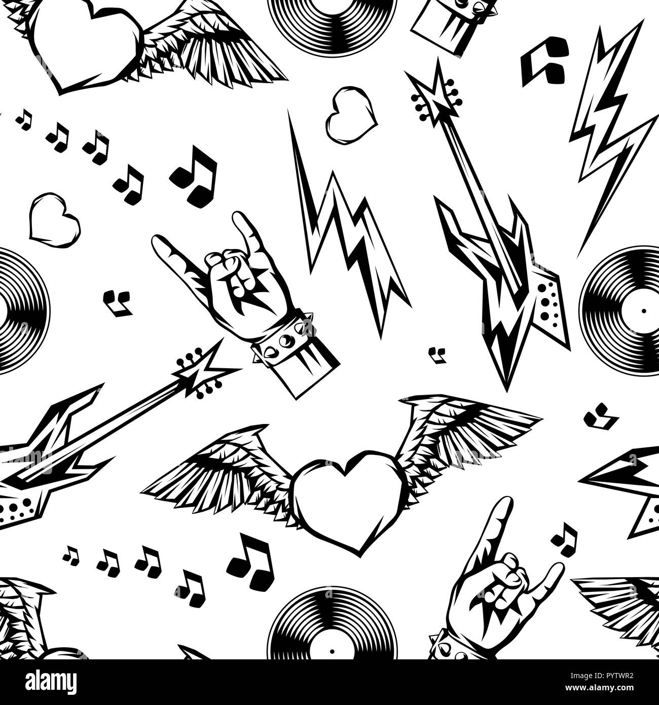 Rock and roll music seamless pattern Stock Vector Image & Art - Alamy Rock and roll music seamless pattern Stock Vector Image & Art - Alamy