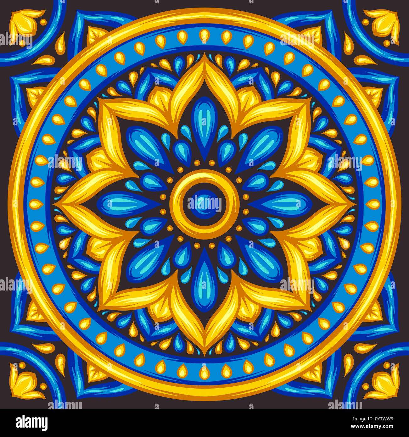 Moroccan ceramic tile pattern Stock Vector Image & Art - Alamy