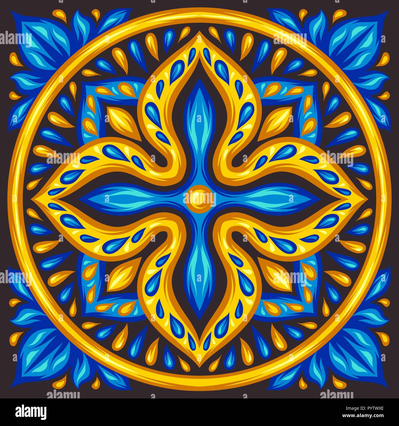 Moroccan ceramic tile pattern Stock Vector Image & Art - Alamy