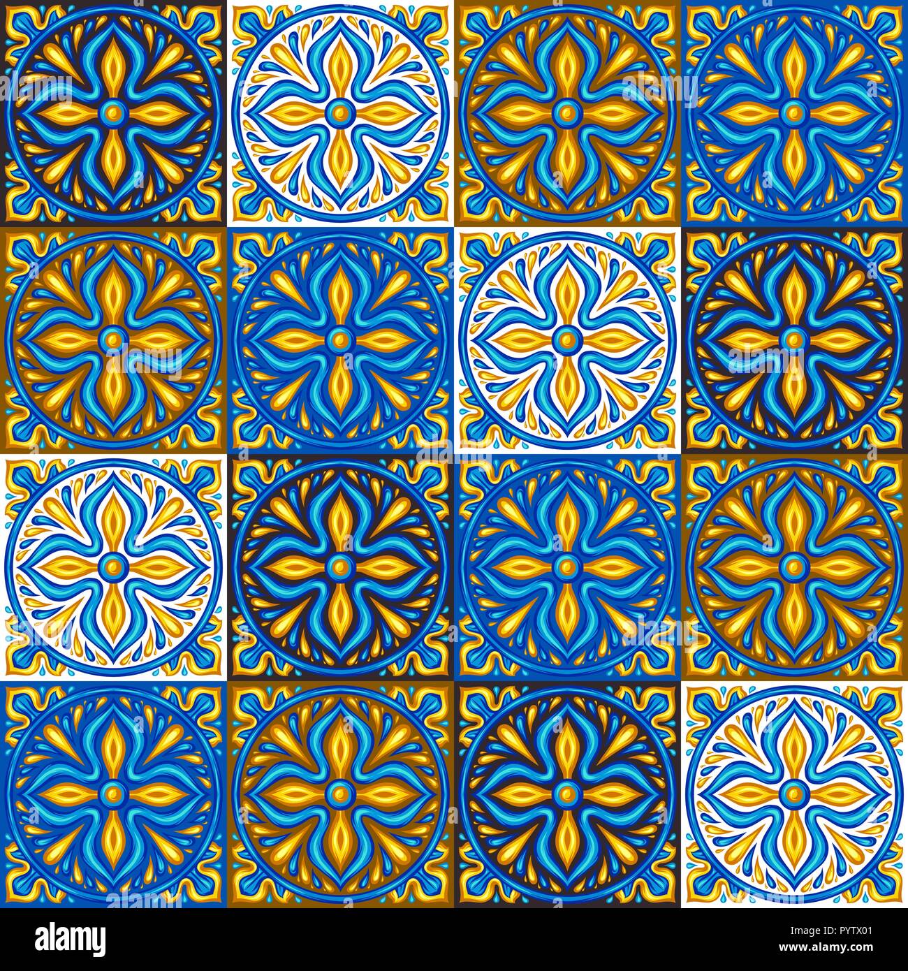 Moroccan ceramic tile seamless pattern Stock Vector Image & Art - Alamy