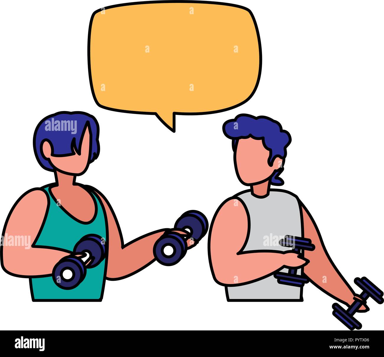 men having a conversation over white background, vector illustration ...