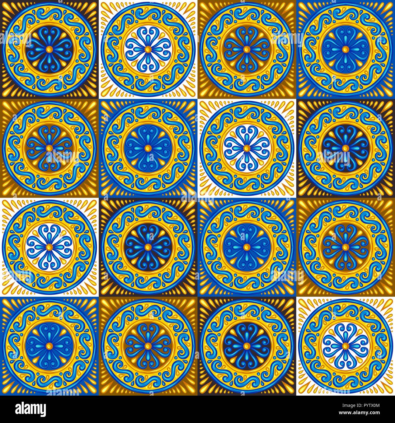 Moroccan ceramic tile seamless pattern Stock Vector Image & Art - Alamy