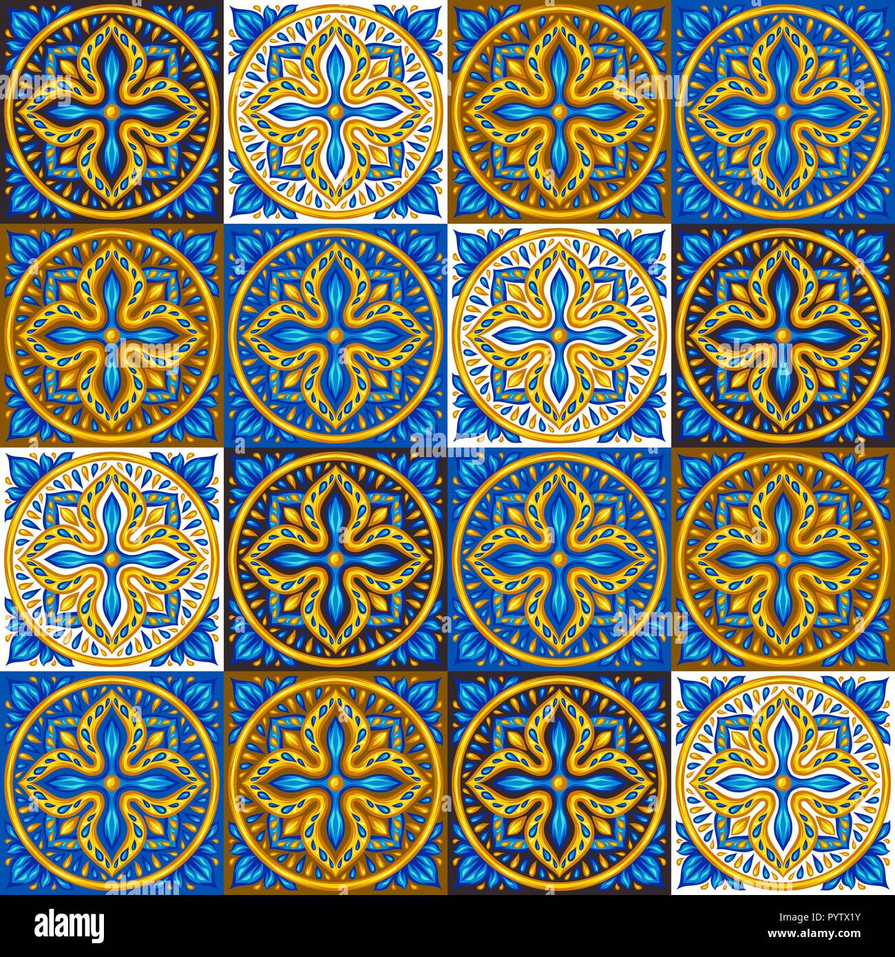 Moroccan ceramic tile seamless pattern Stock Vector Image & Art - Alamy