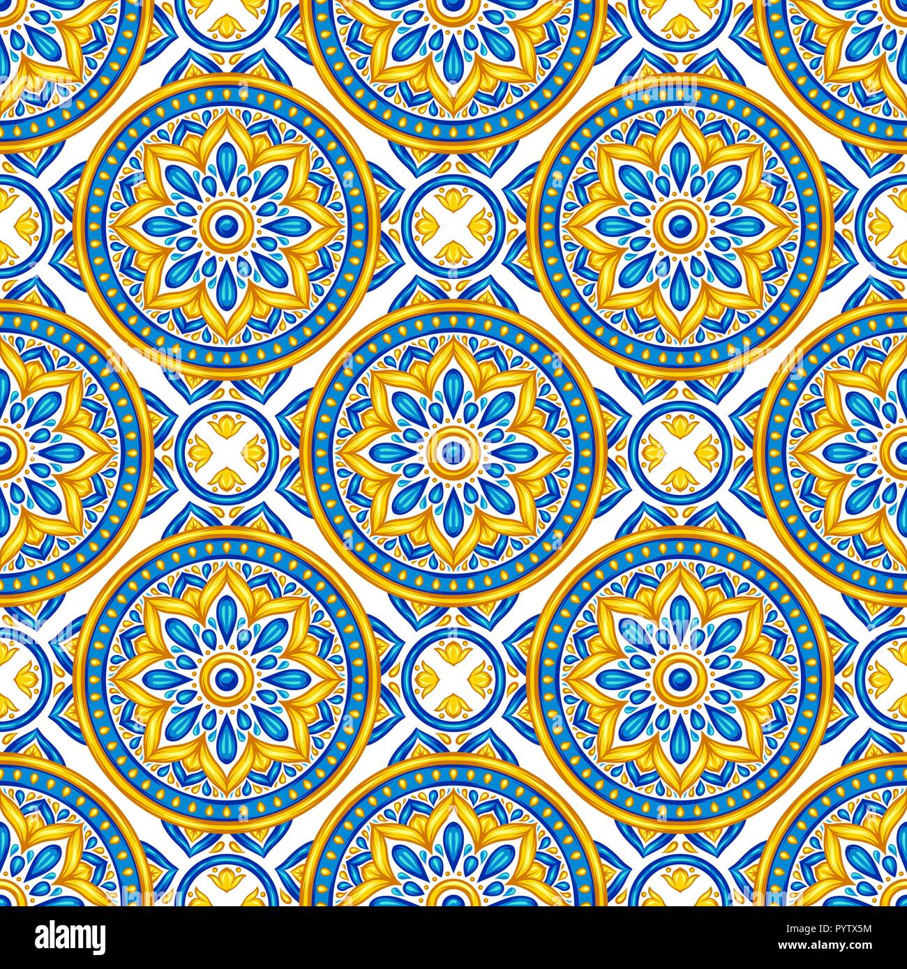 Moroccan ceramic tile seamless pattern Stock Vector Image & Art - Alamy