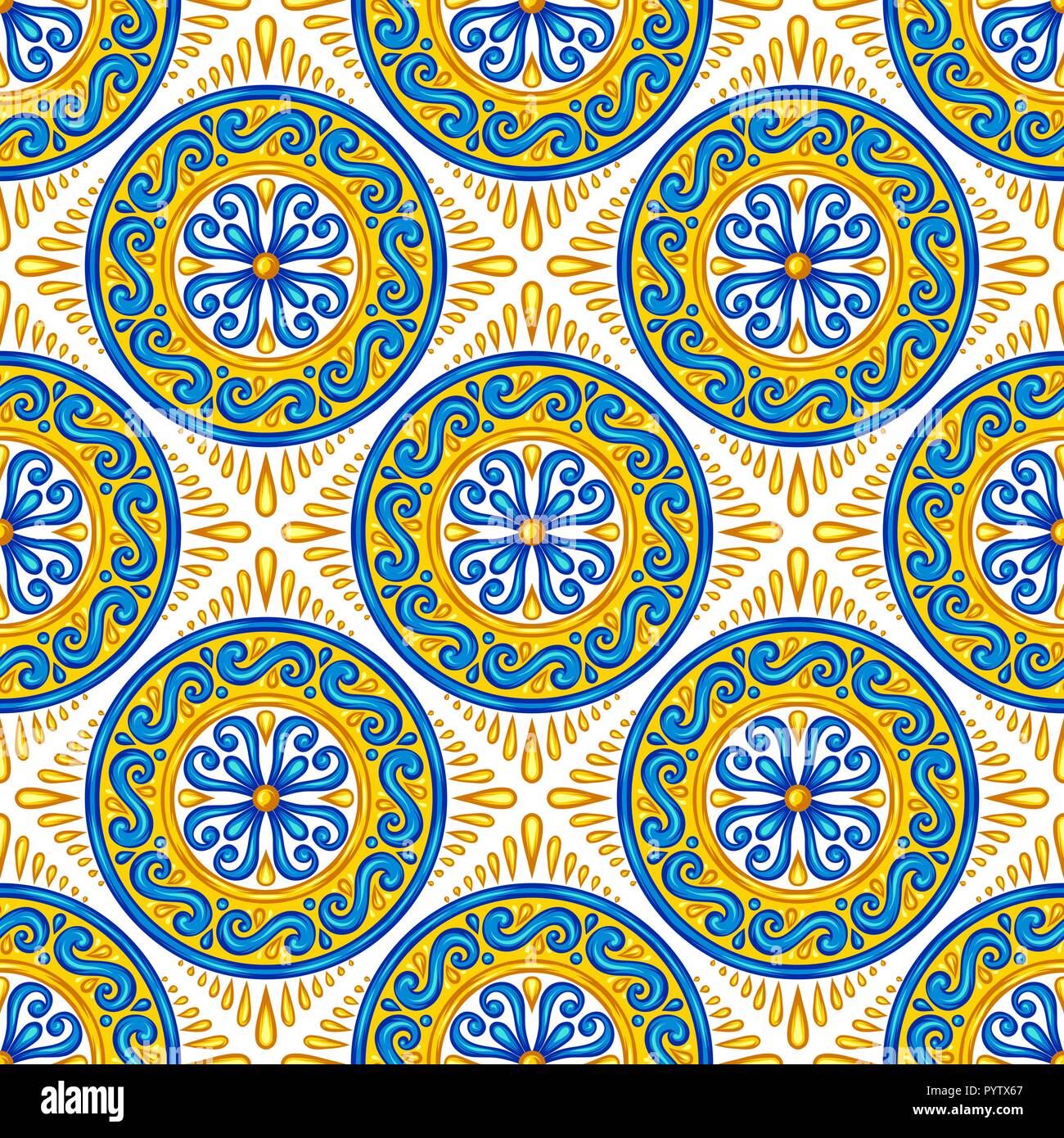 Moroccan ceramic tile seamless pattern Stock Vector Image & Art - Alamy