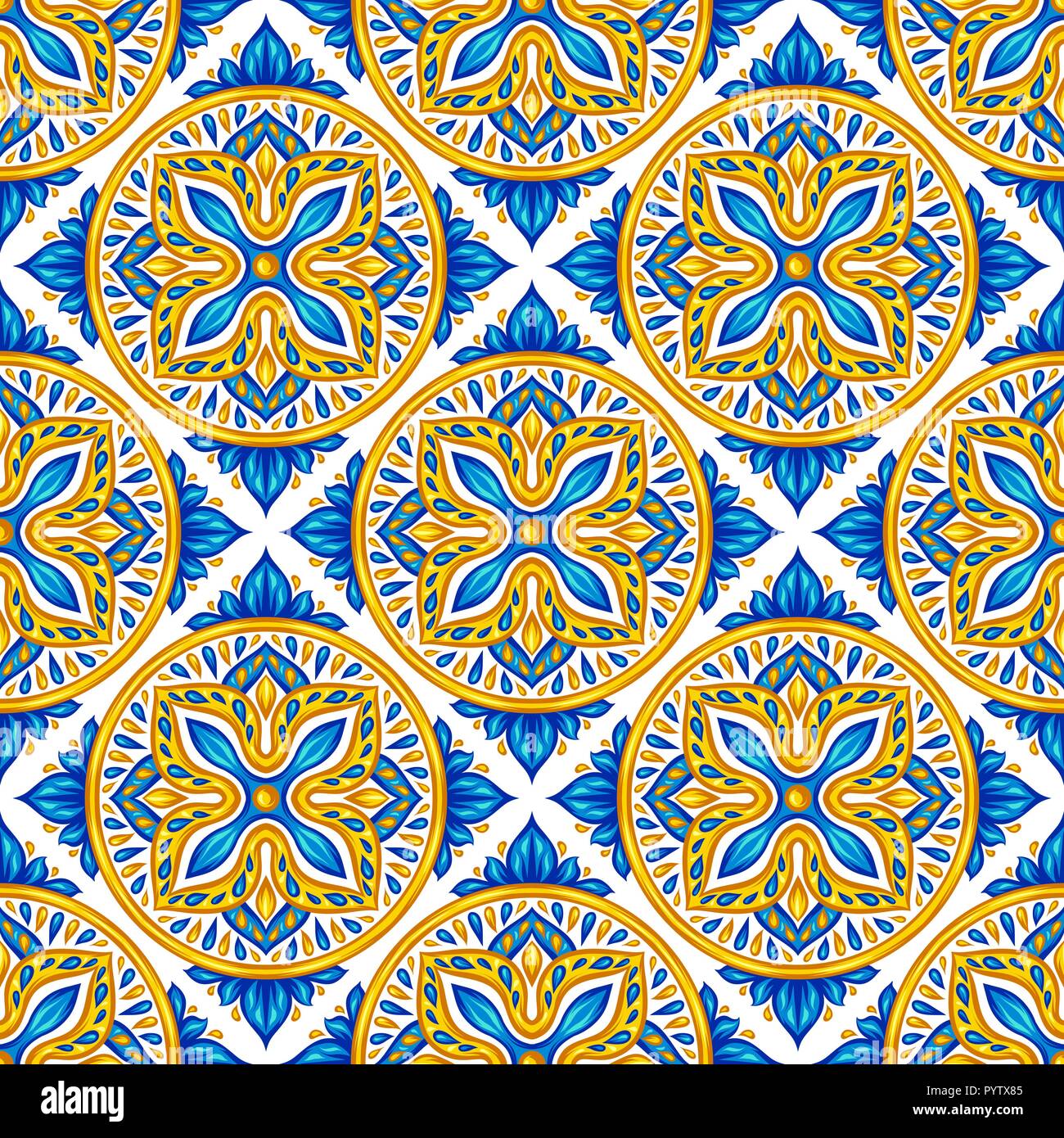 Moroccan ceramic tile seamless pattern Stock Vector Image & Art - Alamy