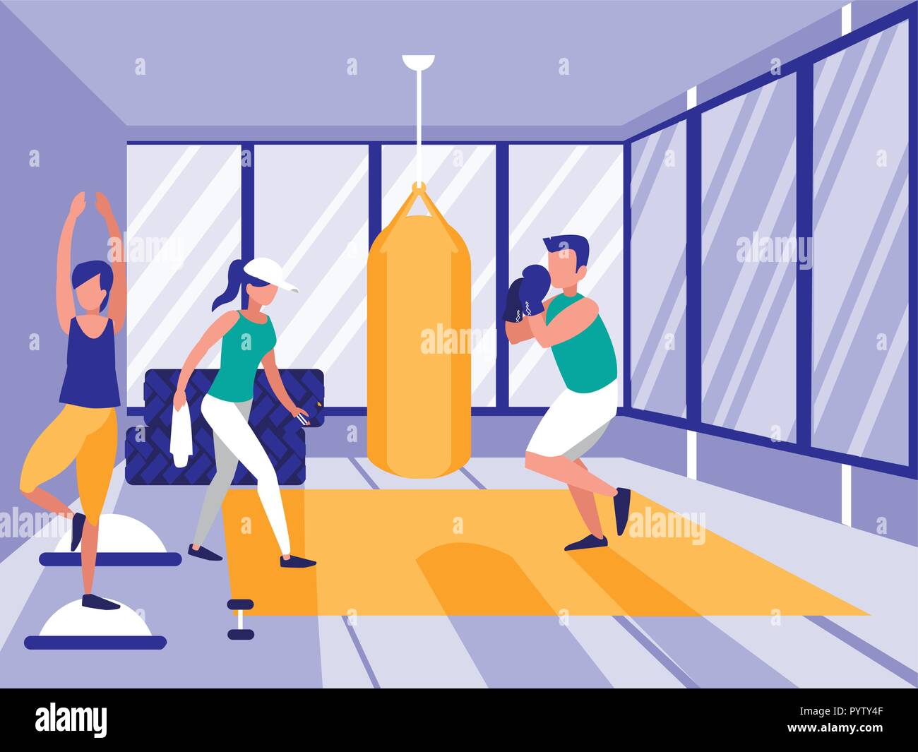 Woman Boxing Cartoon High Resolution Stock Photography and Images - Alamy