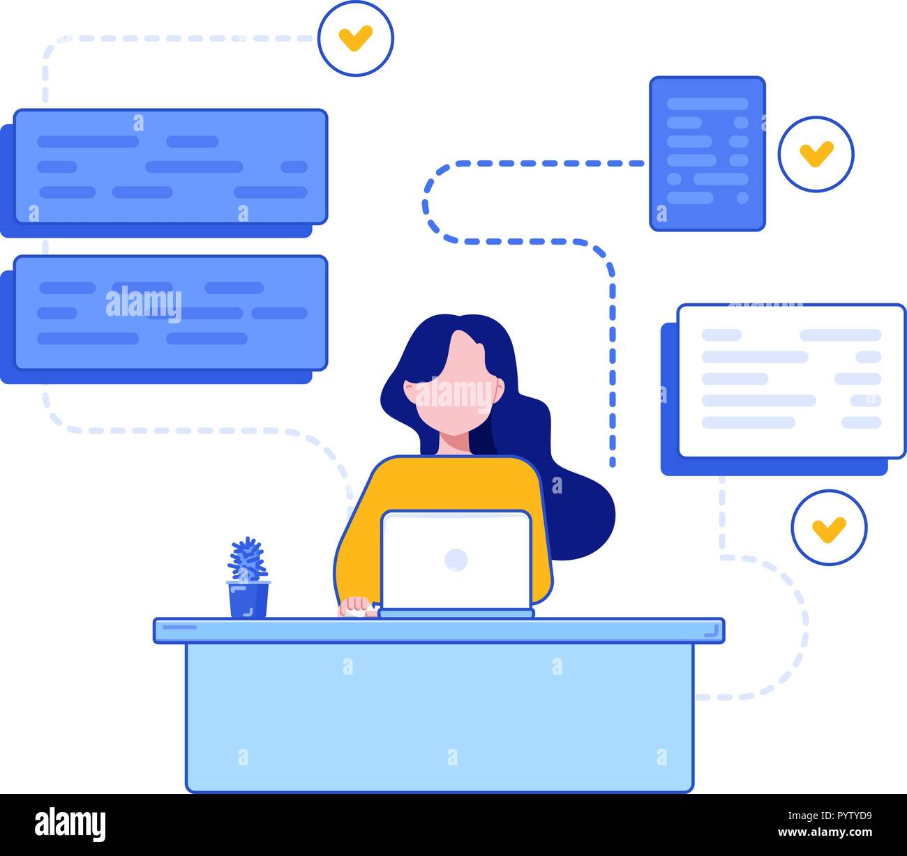 Programmer at work concept banner. Can use for web banner, infographics. Flat isometric vector ...