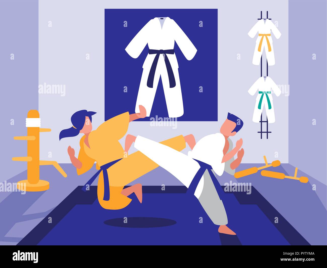 Couple school uniform Stock Vector Images - Alamy