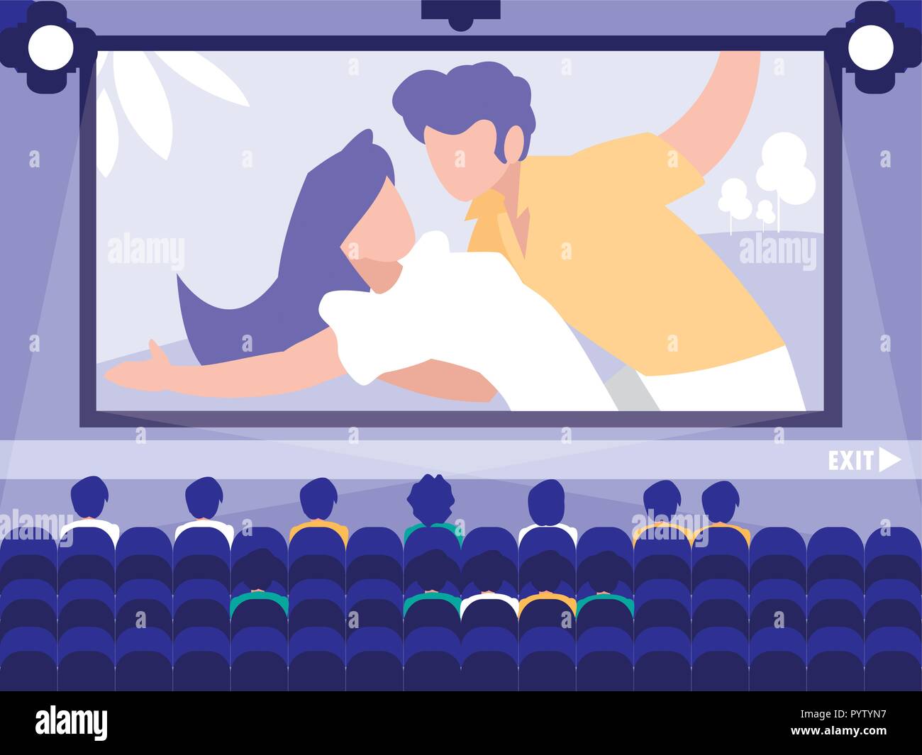 Projection room theatre Stock Vector Images - Alamy