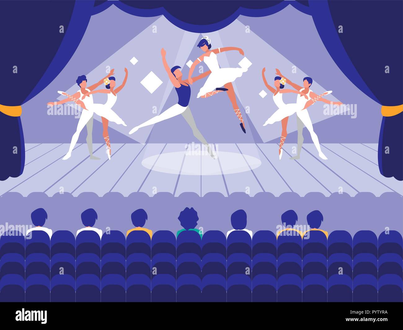 Musical theatre dancers stage Stock Vector Images - Alamy