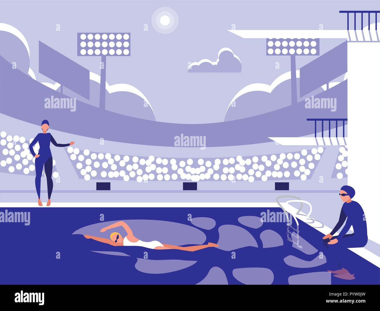 Olympic diving graphic Stock Vector Images - Alamy