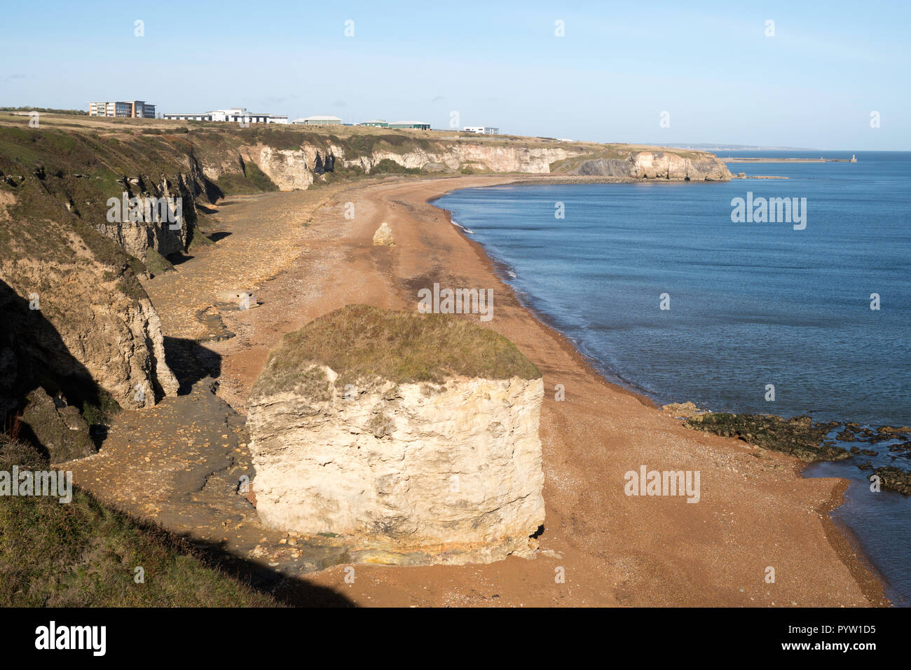 Blast Beach with Noses point in the distance, Seaham, Co. Durham ...