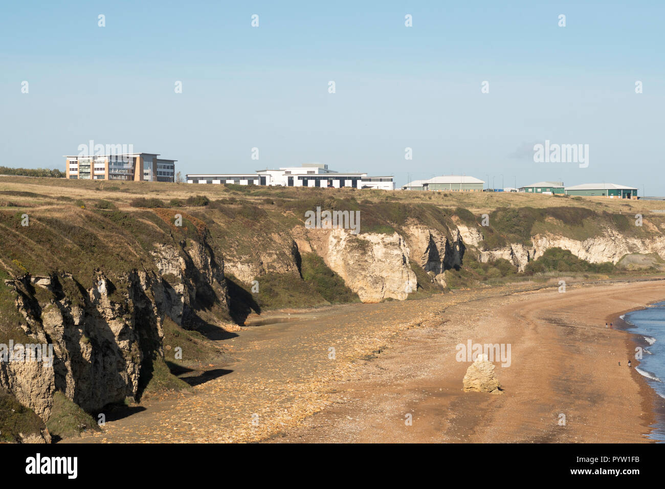 The Spectrum Business Park seen above Blast Beach, Seaham, Co. Durham ...
