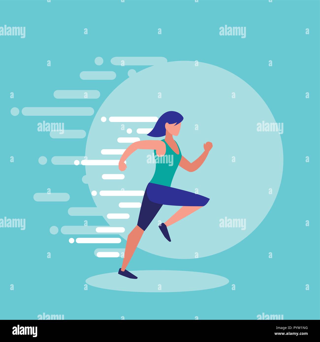 Woman athlete running avatar character hi-res stock photography and ...