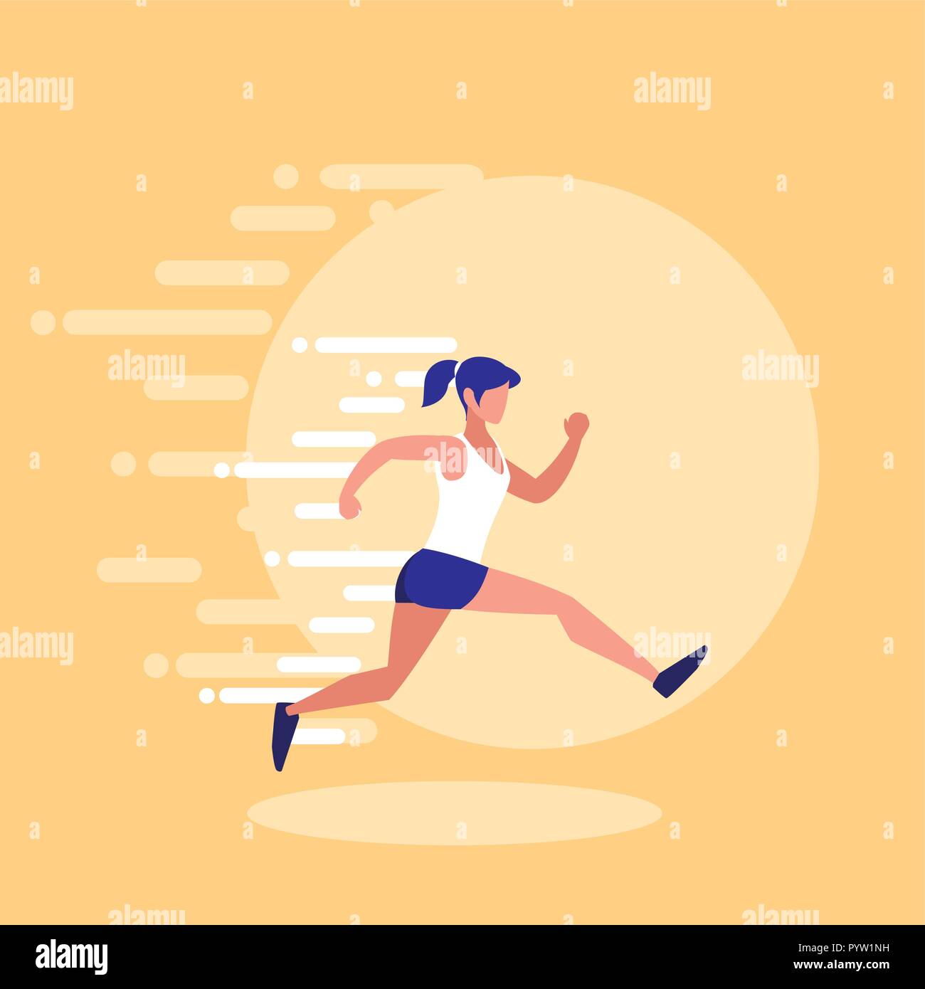 woman athlete running avatar character er vector illustration design ...