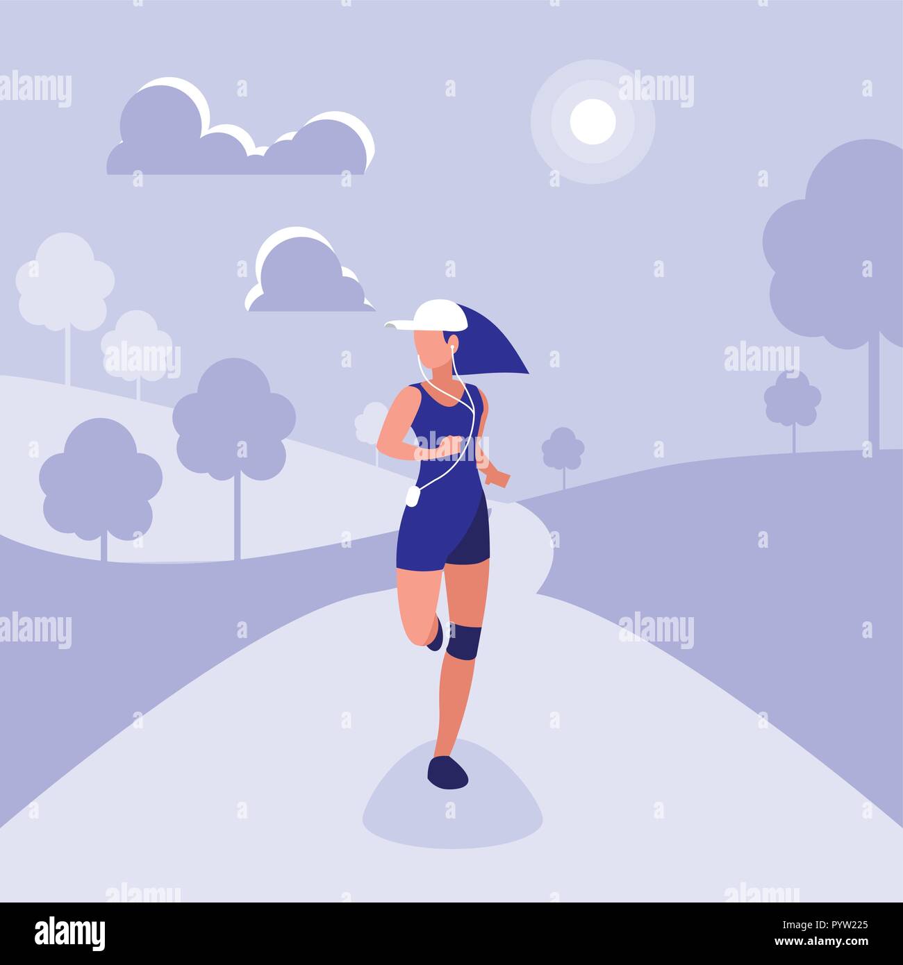 woman athlete running avatar character er vector illustration design ...