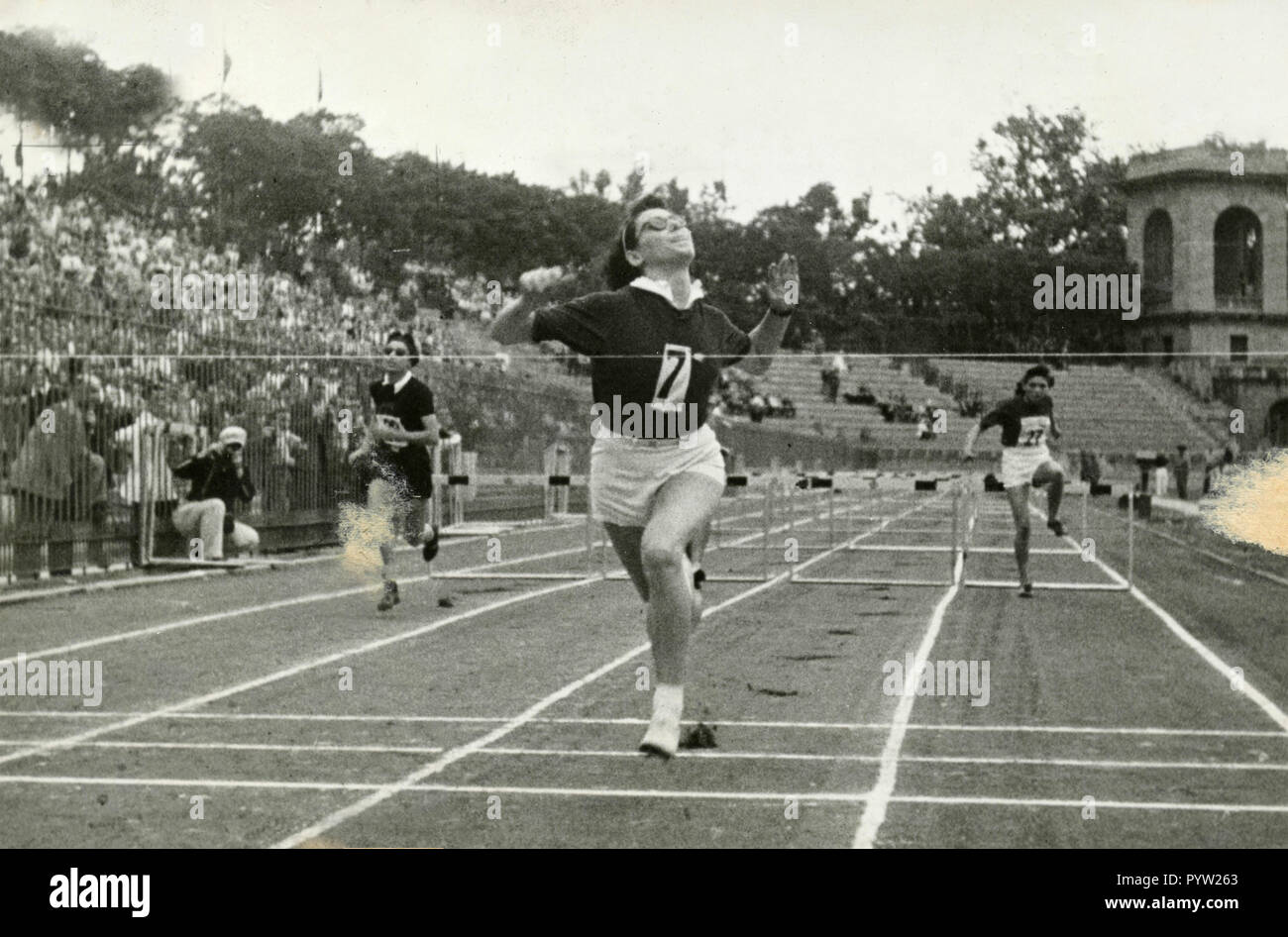 Italian hurdler, sprinter and long jumper Claudia Testoni, 1930s Stock ...
