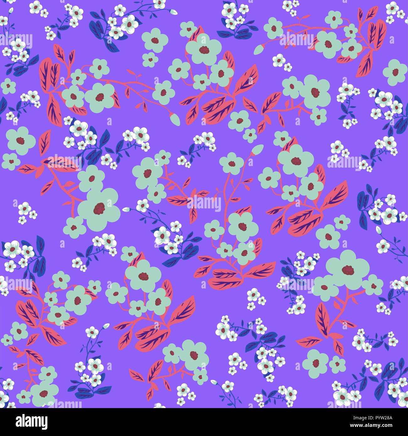 Trendy floral pattern hi-res stock photography and images - Alamy