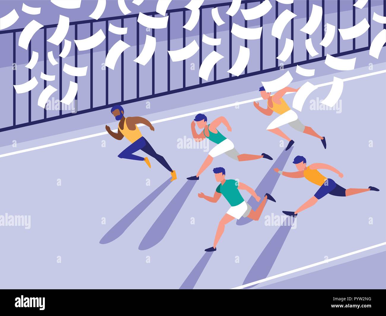male athletics race avatar character vector illustration design Stock ...